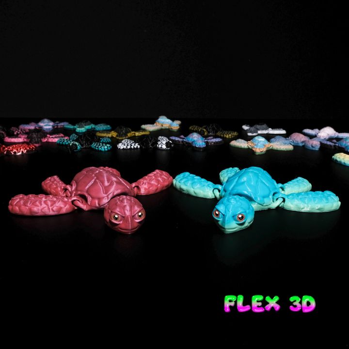 3D Printable Flex 3D Sea Turtle by Flex 3D